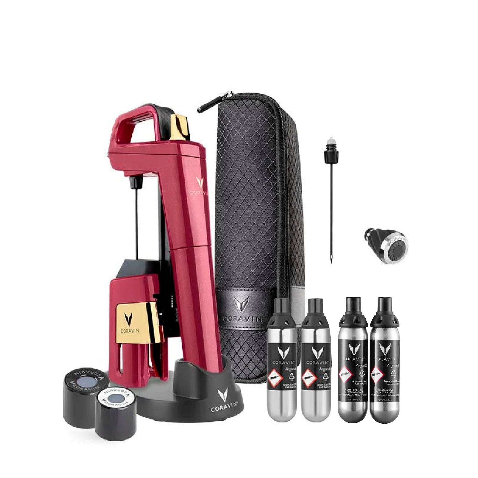 Coravin Wine System Model Timeless Six + Premium Set Lotus Red – 1855 ...